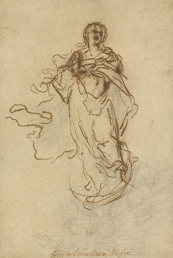 The Immaculate Conception Drawing by Bartolome Esteban Murillo - Pixels