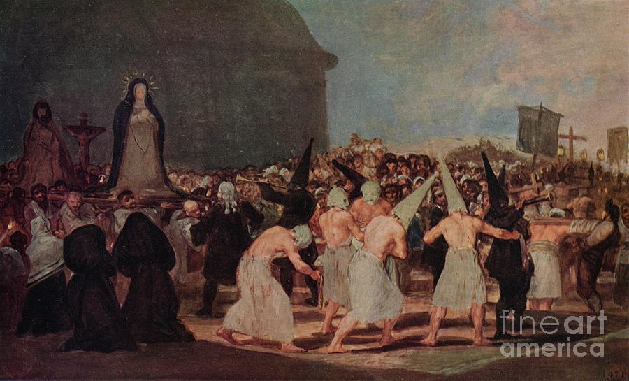 A Procession Of Flagellants, 1812-1819 Drawing by Print Collector ...