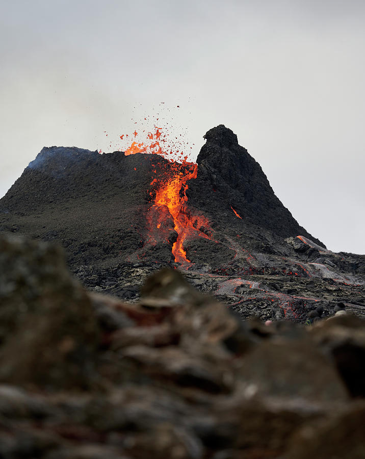 Active Volcano Exploding With Igneous Lava Photograph by Cavan Images ...