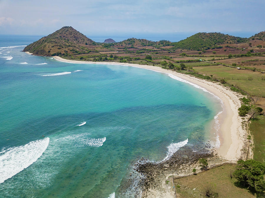 Aerial View Of Beach And Sea, Sumbawa Photograph by Konstantin Trubavin - Fine Art America