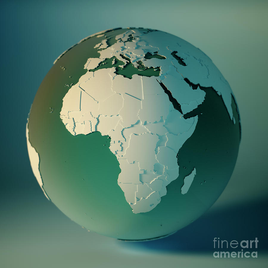 Africa Globe Countries 3D Render Planet Earth DOF by Frank Ramspott Africa Globe Countries 3D Render Planet Earth DOF by Frank Ramspott