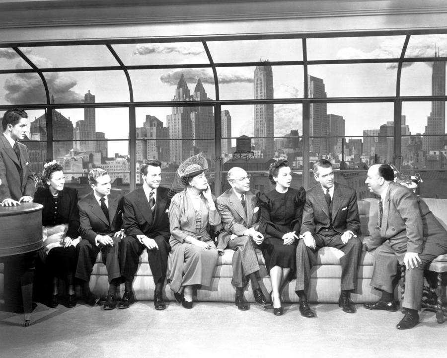 Alfred Hitchcock Talking To The Cast Of “the Rope” Photograph by Globe ...