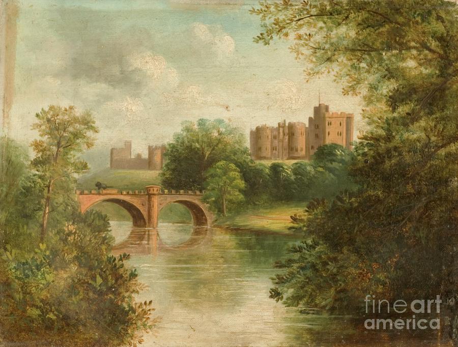 Alnwick Castle, 1850 Painting by J. Sharkey - Fine Art America