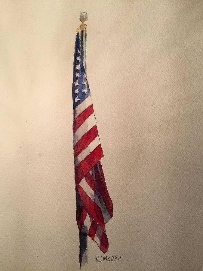 American Flag Painting by Ruby Moran - Pixels