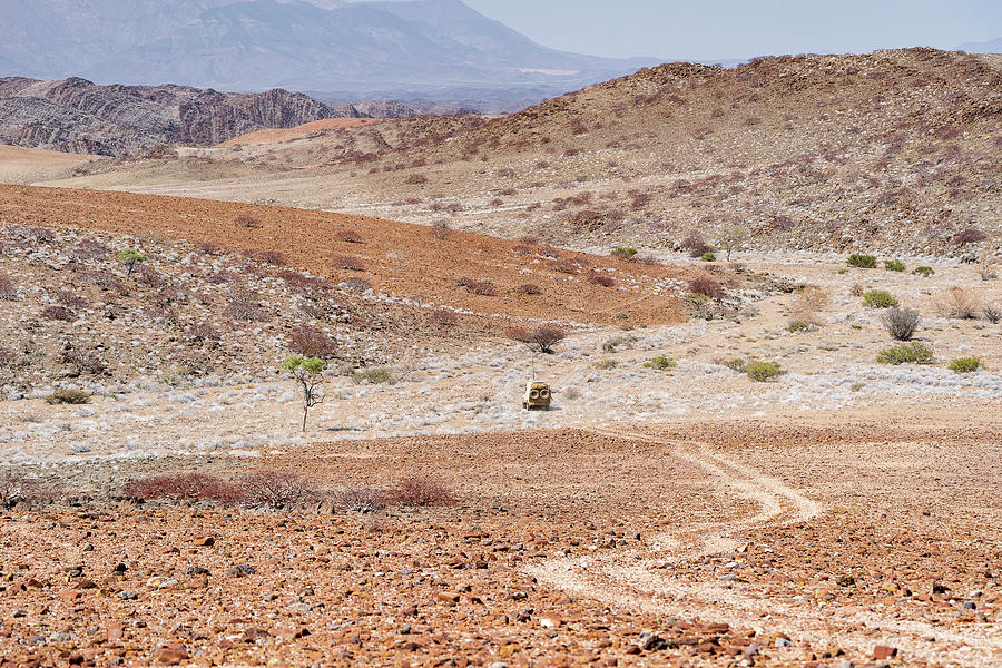 An All Terrain Research Vehicle In The Namibian Desert Photograph by ...