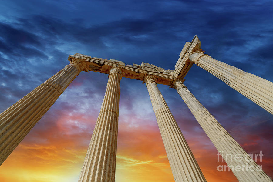 Ancient Greek Architectural Columns Photograph by Wladimir Bulgar ...