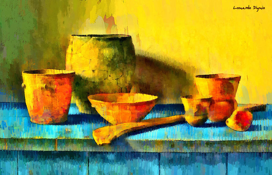 Ancient Kitchen Objects - DA Digital Art by Leonardo Digenio - Fine Art ...