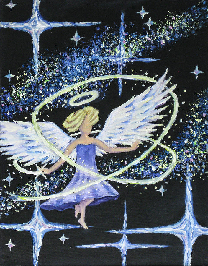 Angel Fun Painting by Paul Chartier - Pixels