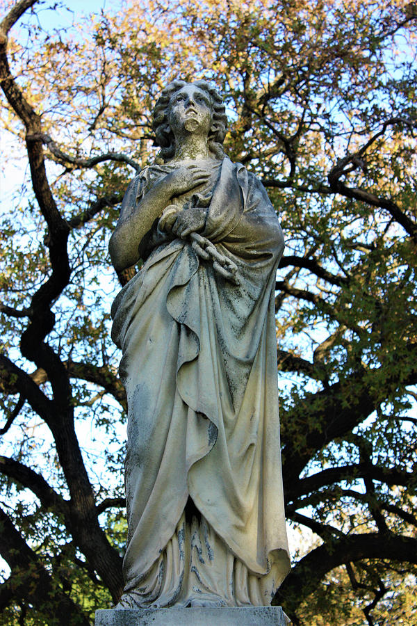 Angelic Statue in Dallas, Texas Photograph by Deborah Kinisky
