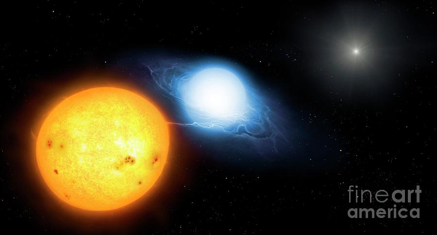 Artwork Of Algol Triple Star Photograph by Science Photo Library - Pixels Merch