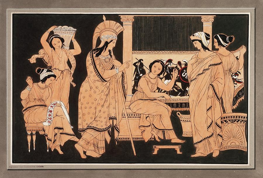 Athena Bei Der Mit Webereien Beschaftigten Penelope Painting by Philipp ... Athena Bei Der Mit Webereien Beschaftigten Penelope Painting by Philipp ...