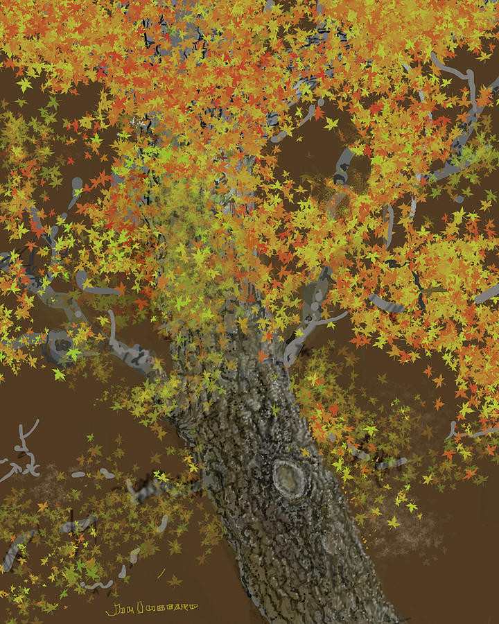 Autumn Tree Digital Art by Jim Hubbard | Fine Art America