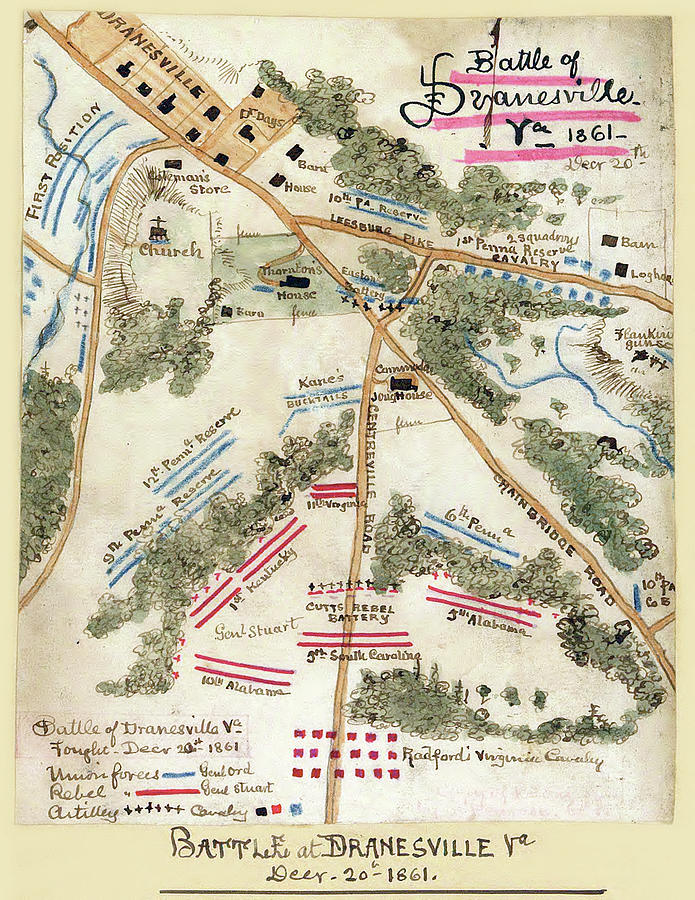 Battle of Dranesville Painting by Robert Knox Sneden - Fine Art America