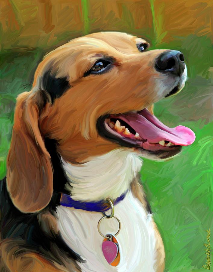 Beagle-beagle Painting by Robert Mcclintock - Fine Art America