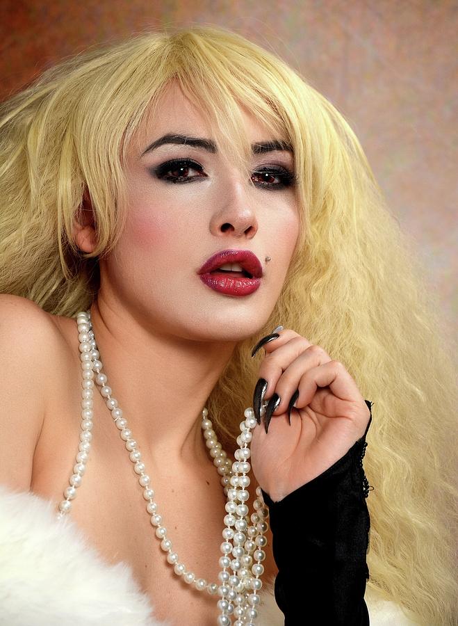 Beautiful Woman With Pearls Photograph By Elliot Mazur Fine Art America