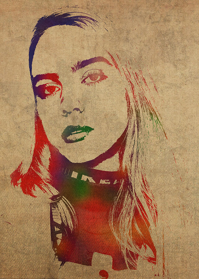 Billie Eilish Watercolor Portrait Mixed Media By Design Turnpike Fine Art America