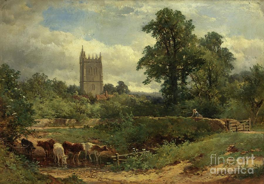 Bitton Church, 1856 Painting by John Syer - Fine Art America Bitton Church, 1856 Painting by John Syer - Fine Art America