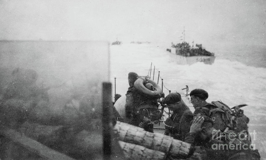 British Troops In Landing Craft Approach Sword Beach Near Ouistreham 6