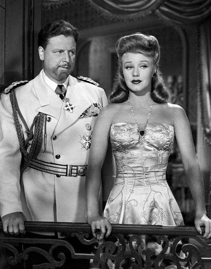 Candid Portrait Of Walter Slezak And Ginger Rogers In Once Upon A Honeymoon 1942 Photograph by ...