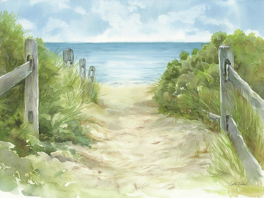 Cap Cod Path Painting by Leslie Trimbach - Fine Art America