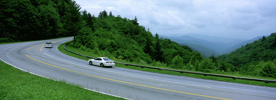 Cars Moving On The Road, Clingman S Photograph by Panoramic Images ...