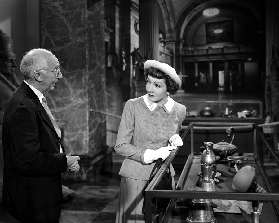 Charles Arnt Talking To Claudette Colbert Photograph by Globe Photos ...