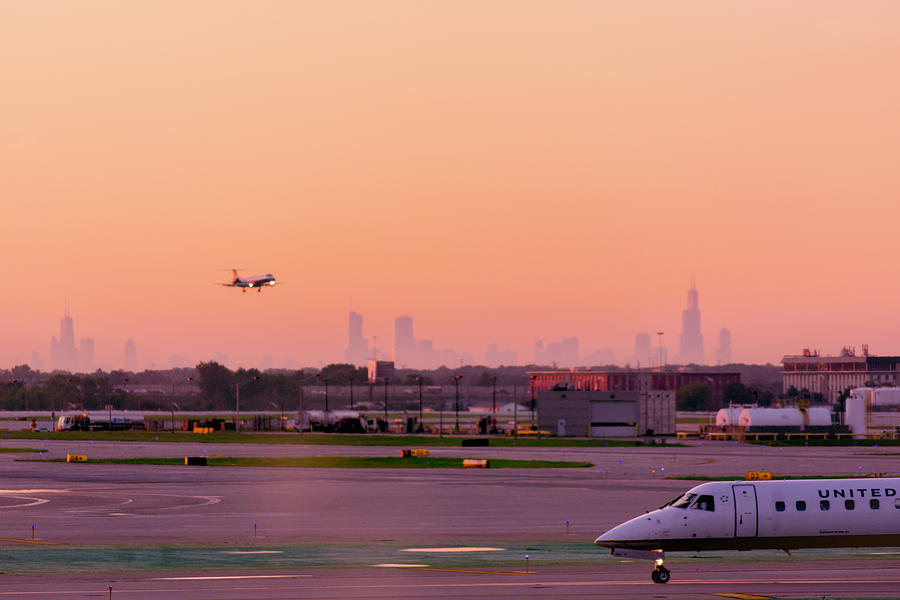 Chicago from O'Hare Photograph by Enzwell Designs - Pixels