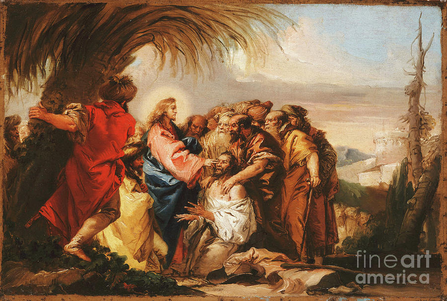 Christ Healing The Blind Man, C.1751 Painting by Giandomenico Tiepolo ...