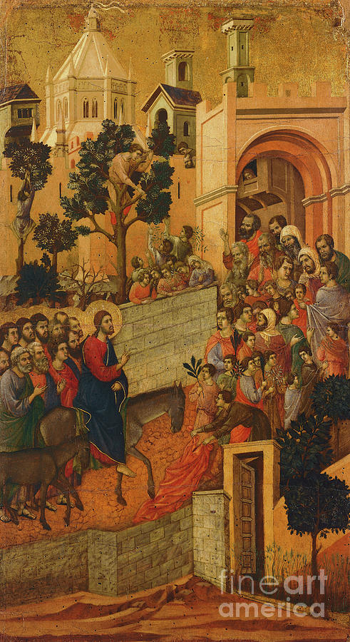 Christ's Entry Into Jerusalem, Detail Of Tile From Episodes From Christ's Passion And ...