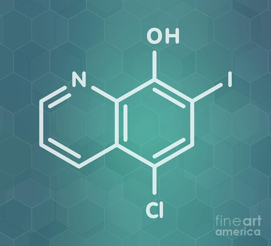 Clioquinol Drug Molecule Photograph by Molekuul/science Photo Library