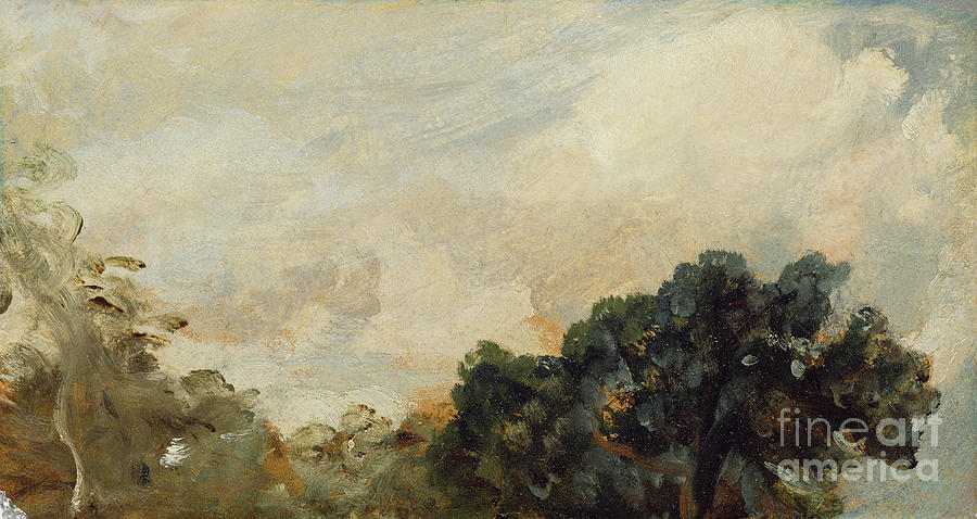 Cloud Study With Trees, 1821 Painting by John Constable - Fine Art America