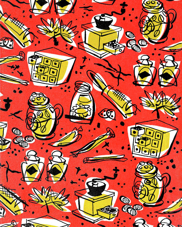 Coffee Grinder Pattern Drawing by CSA Images - Fine Art America