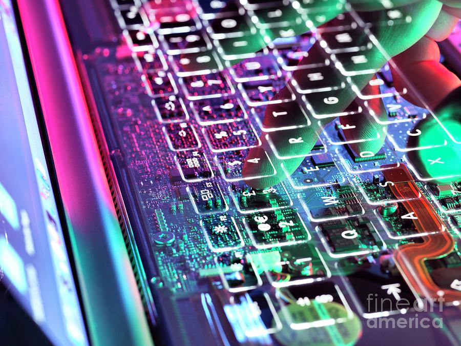 Computer Hacker Photograph by Tek Image/science Photo Library - Fine ...