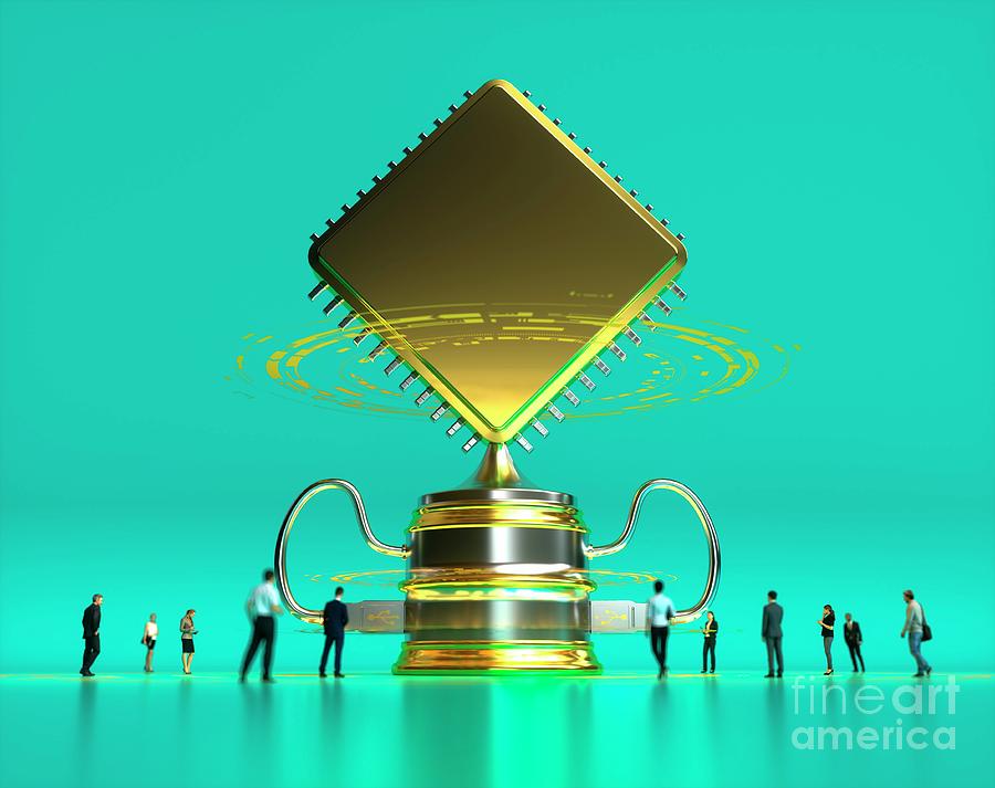Computing Trophy by Science Photo Library