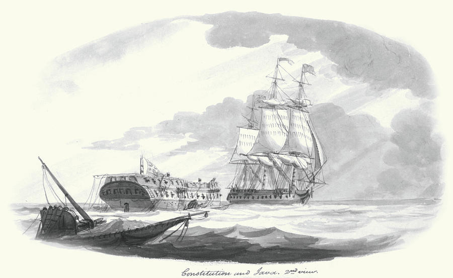 Constitution and Java Painting by Thomas Birch - Pixels