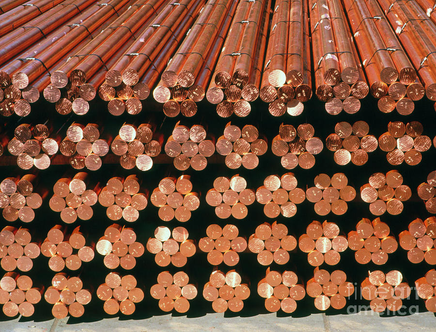 Copper Bars Awaiting Further Industrial Processing Photograph by ...