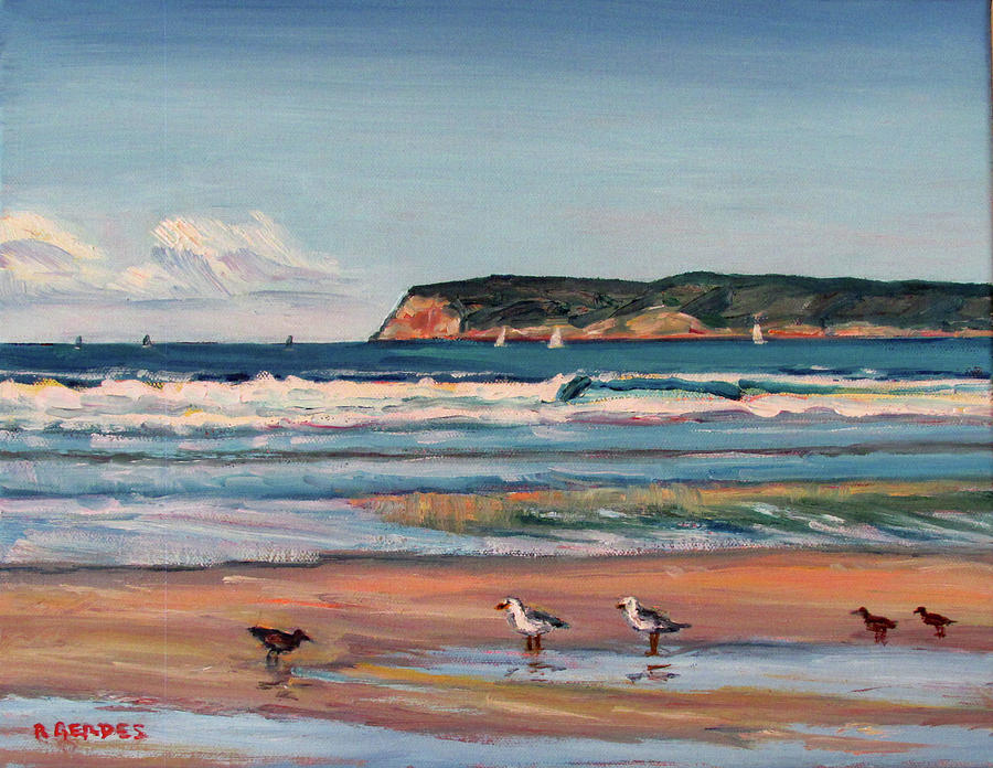 Coronado Beach with Shorebirds Painting by Robert Gerdes - Pixels