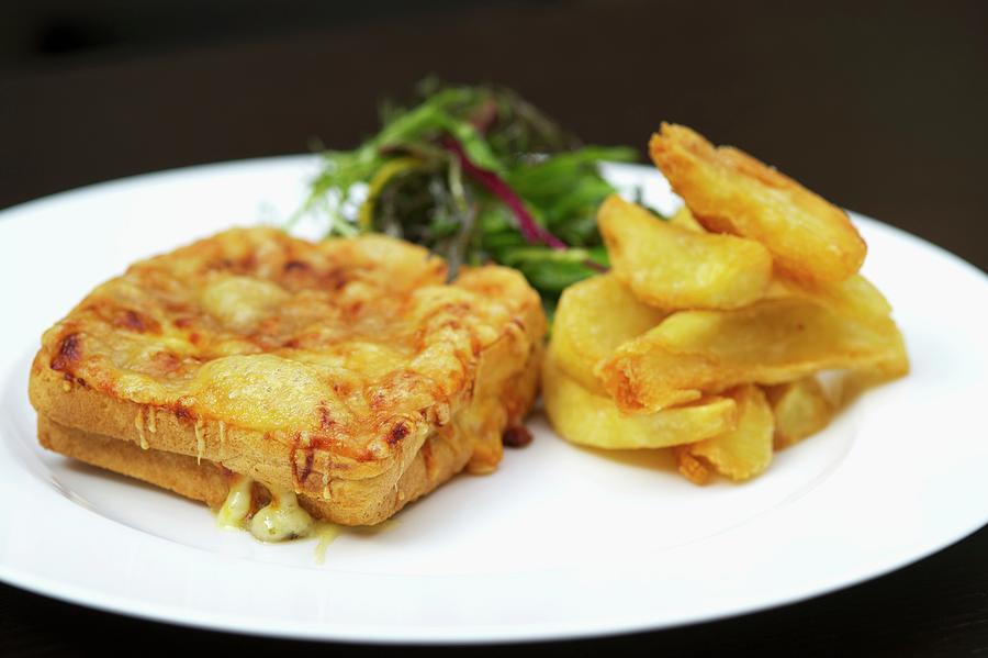 Croque Monsieur With Chips Photograph by Tim Winter - Pixels