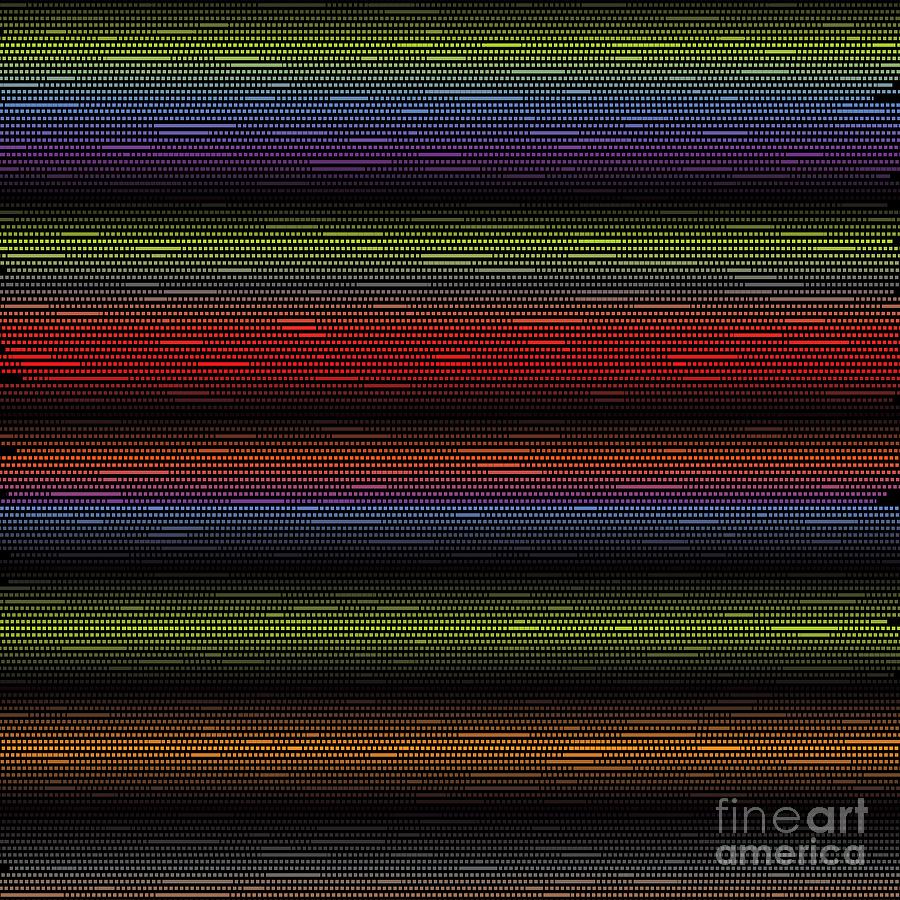 Dashed Pixel Lines Stripe Pattern Texture Digital Art by Cro Arte
