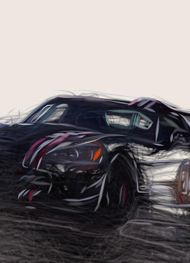 Dodge Viper Srt10 Acr X Drawing Digital Art by CarsToon Concept - Fine ...