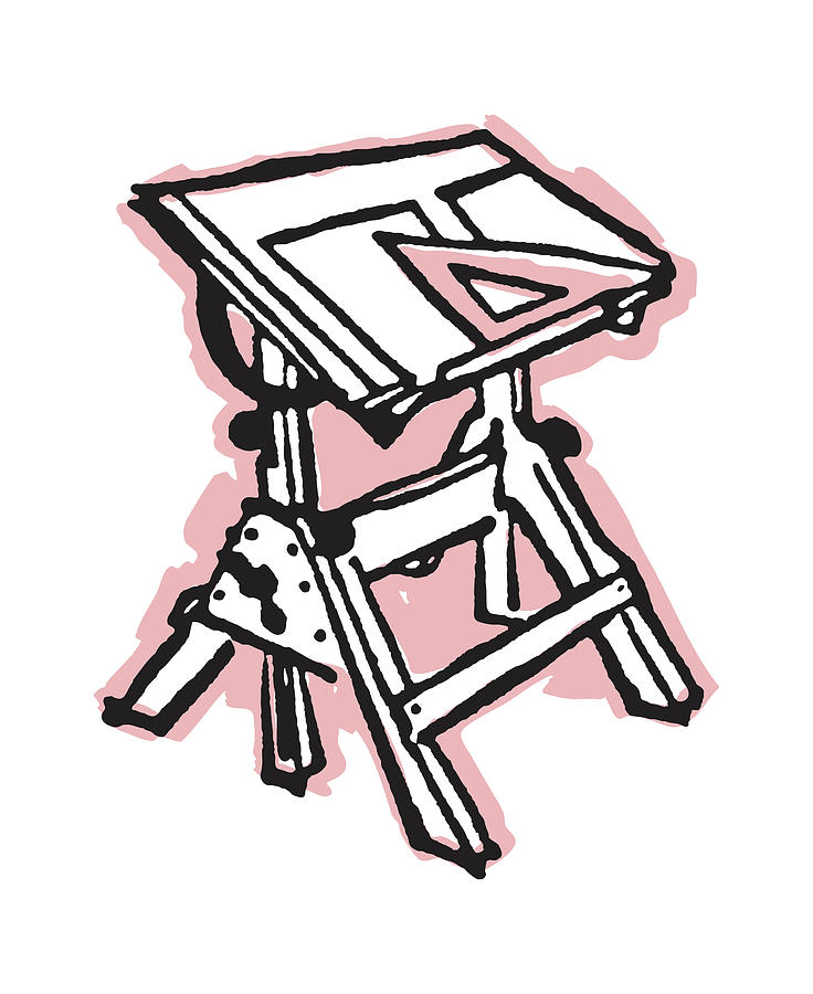 Drafting Table Drawing by CSA Images - Fine Art America