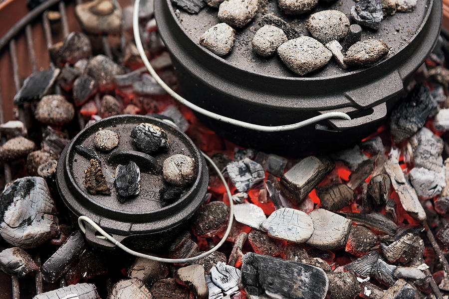 Dutch Oven On Coals On A Grill Photograph by Torri Tre - Fine Art America