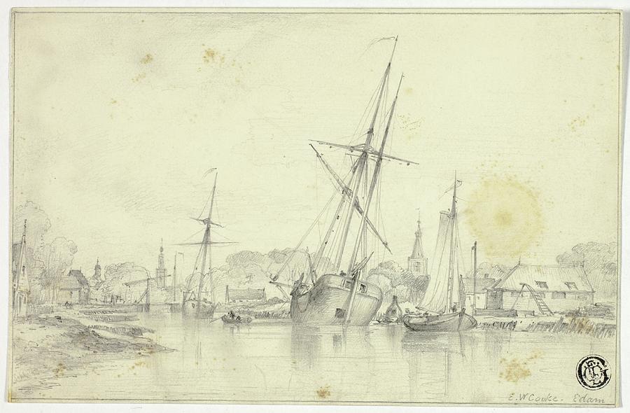 Edam Drawing by Edward William Cooke - Fine Art America