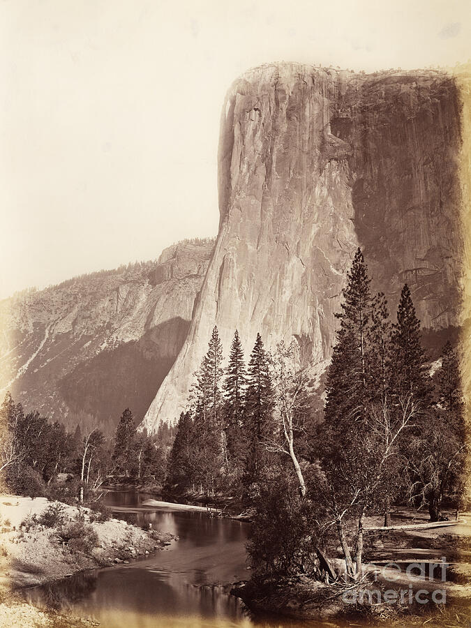 El Capitan, Yosemite National Park, Usa, 1861-75 (b/w Photo) Photograph ...