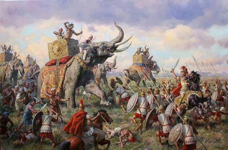 Elephant Fighting in war Painting by Vishal Gurjar - Fine Art America