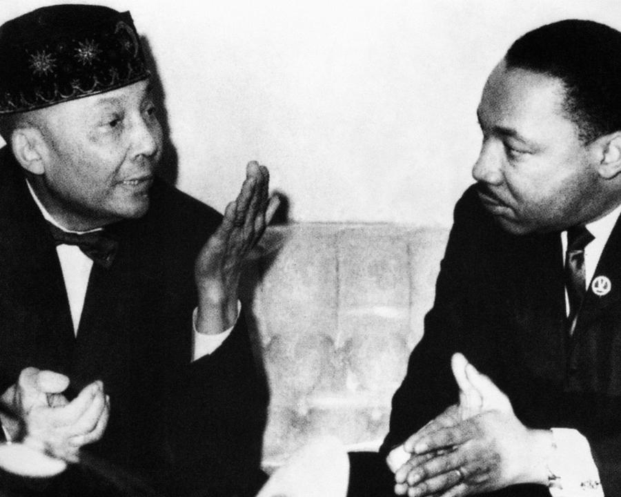 Elijah Muhammad Talking To Martin Luther King Jr Photograph By Globe Photos Pixels Merch