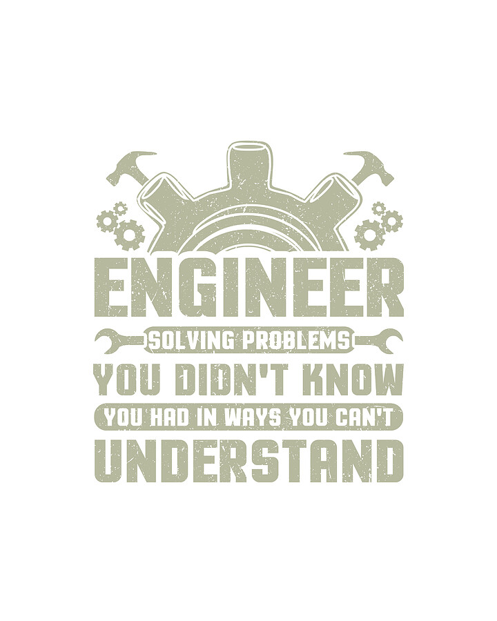 Engineer Problem Solver Engineering Career Drawing by Kanig Designs ...