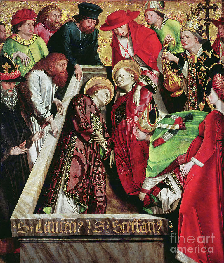 Entombment Of St. Stephen And St. Lawrence In Rome, From The Altarpiece Of St. Stephen, C.1470 ...