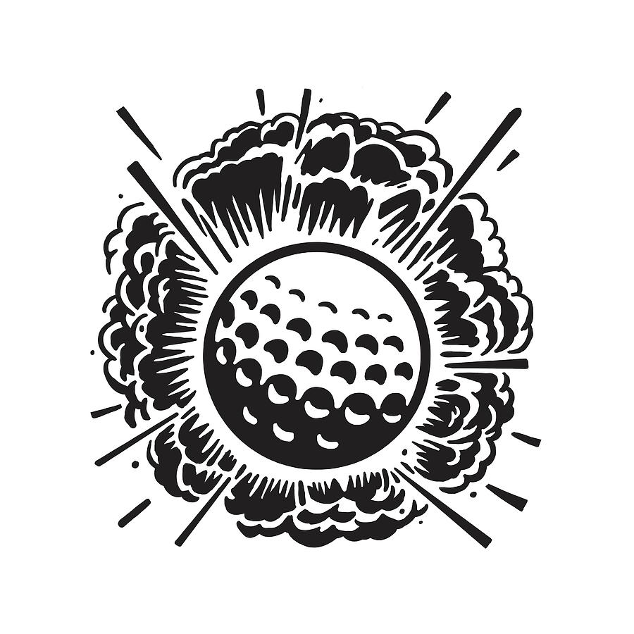 Exploding Golf Ball Drawing by CSA Images | Fine Art America