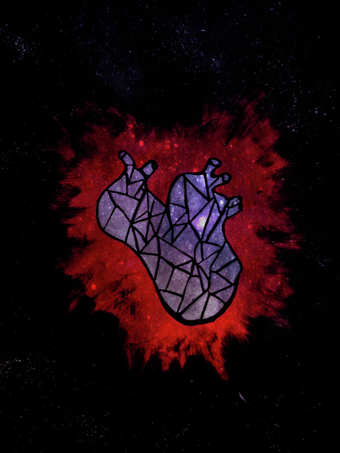 Exploding Hearts Mixed Media by Aleena Khalid - Fine Art America